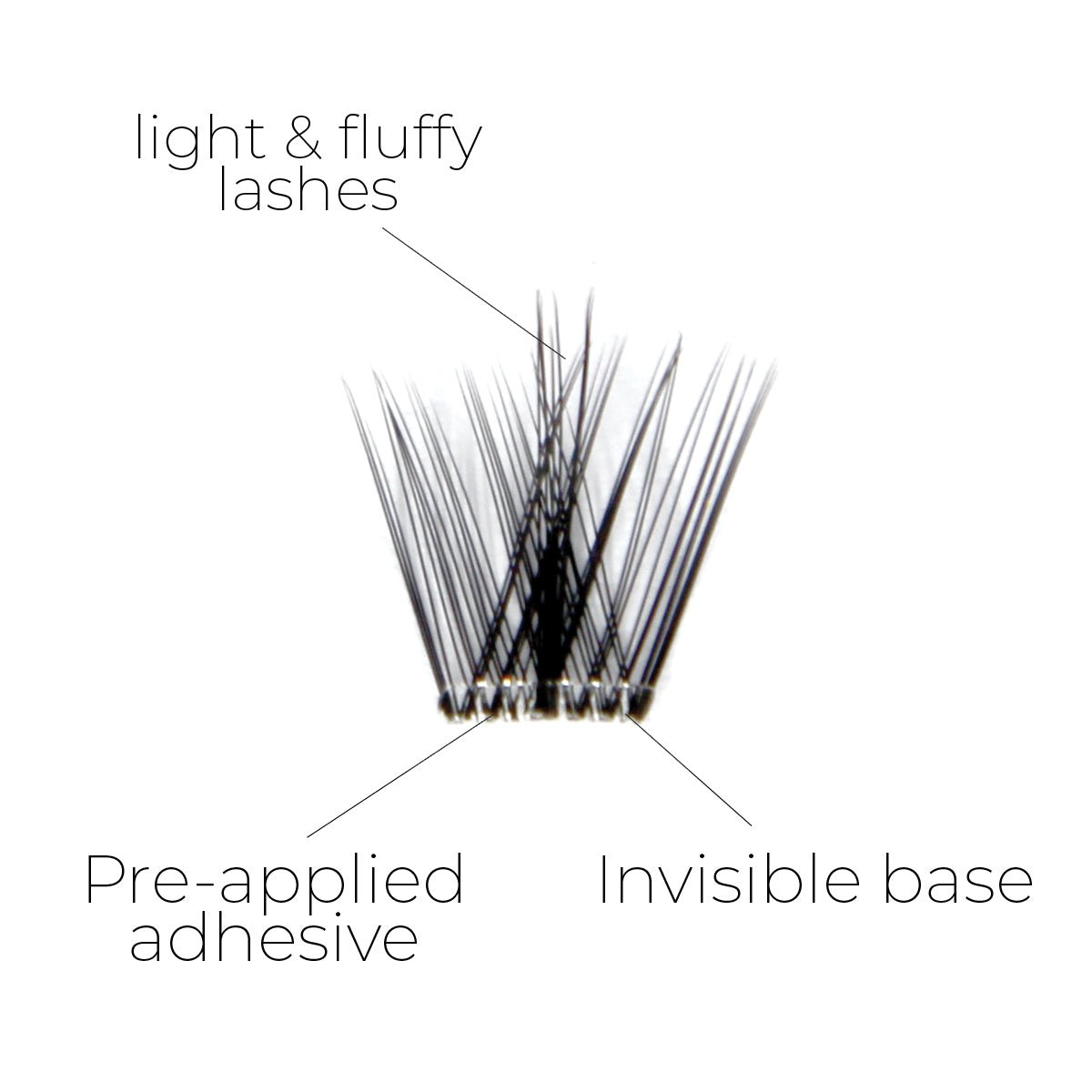 Miss Wispy Cluster Lashes - No Glue - 30 Clusters - Lash Style 3 - Natural - ONE V SALON